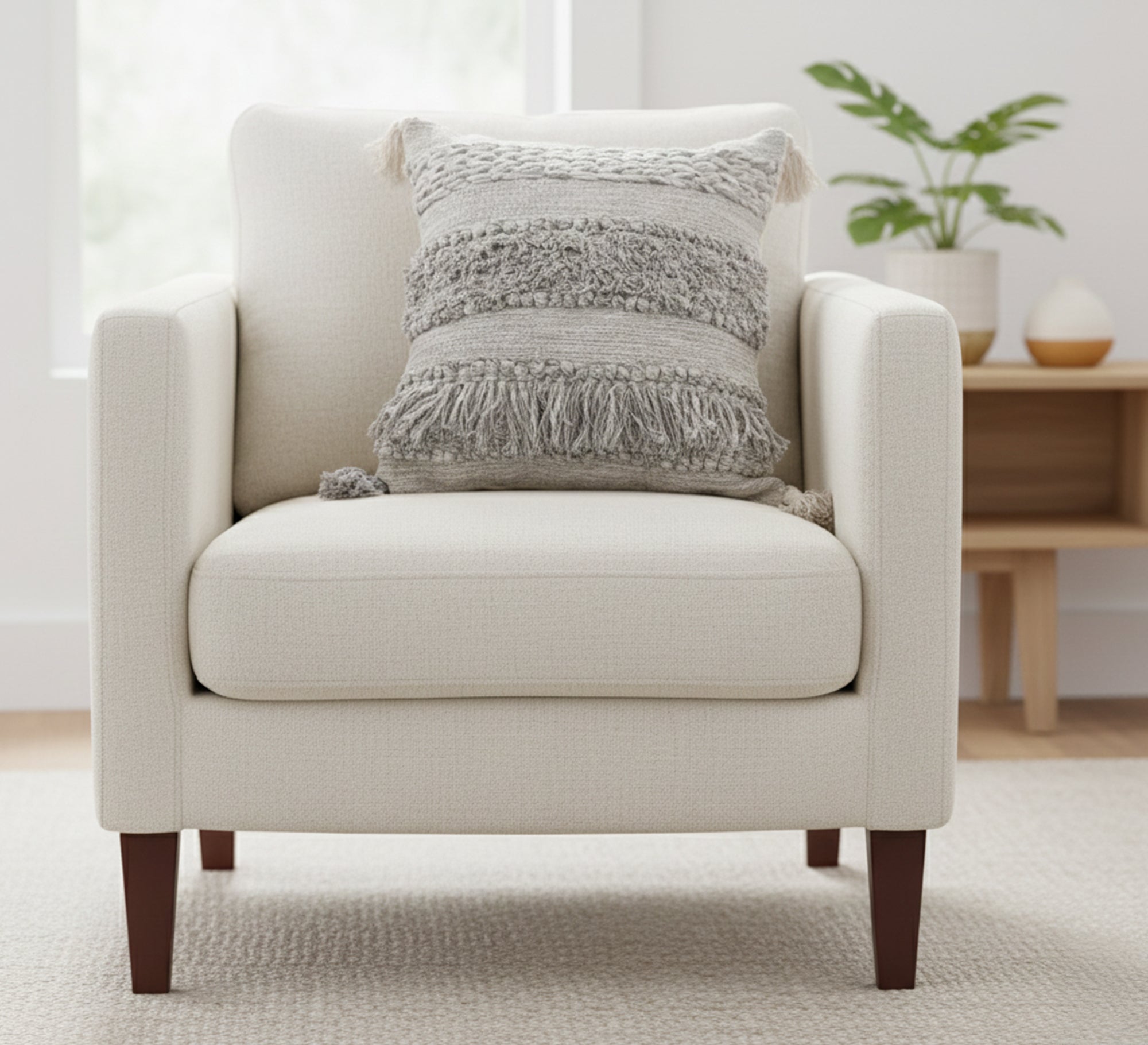 A cushion distinguished by its rich, multi-layered fabric. – Vitrine ...