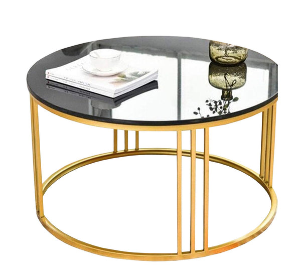 Luxurious Gold Base Coffee Table - Opulent Decor - Vitrine Furniture