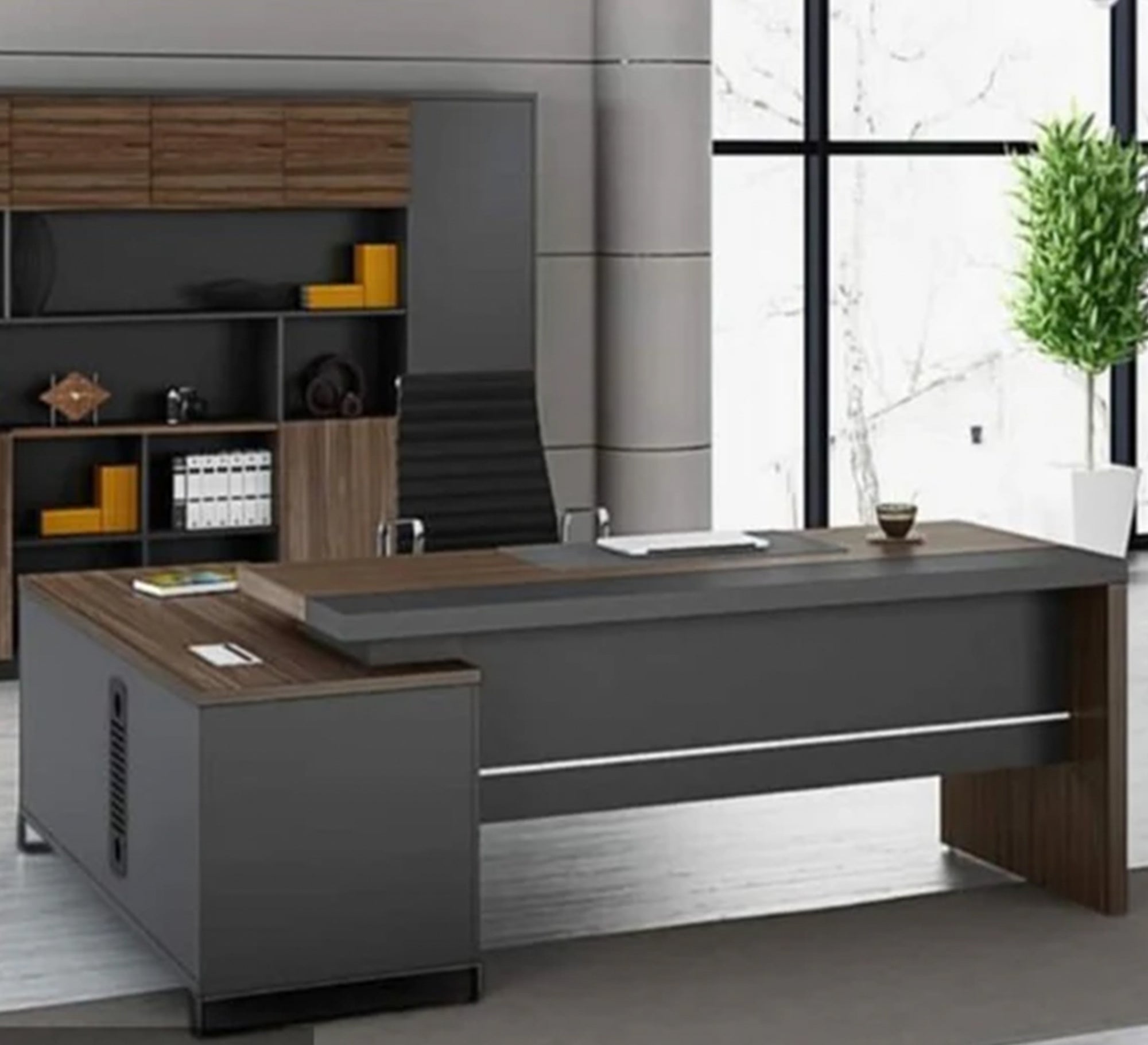 Luxury L-shaped executive desk – Vitrine Furniture