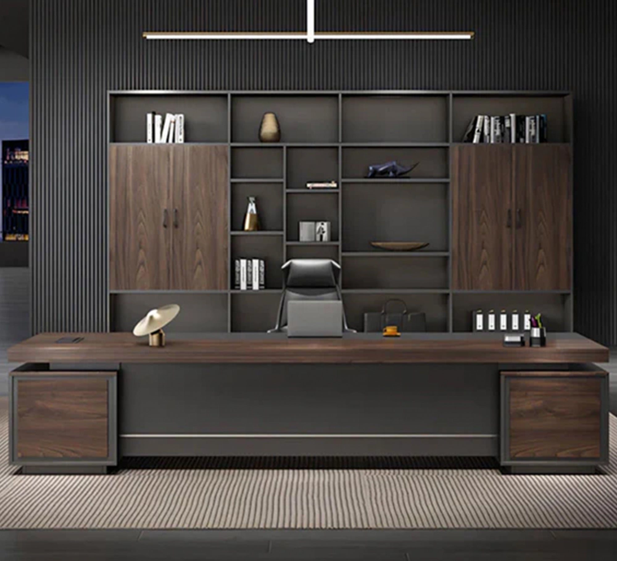 Luxury L-shaped desk – Vitrine Furniture