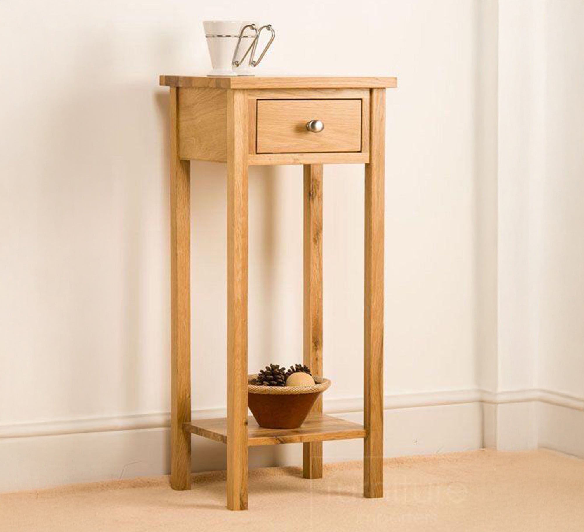 Slim wooden side table with drawer – Vitrine Furniture