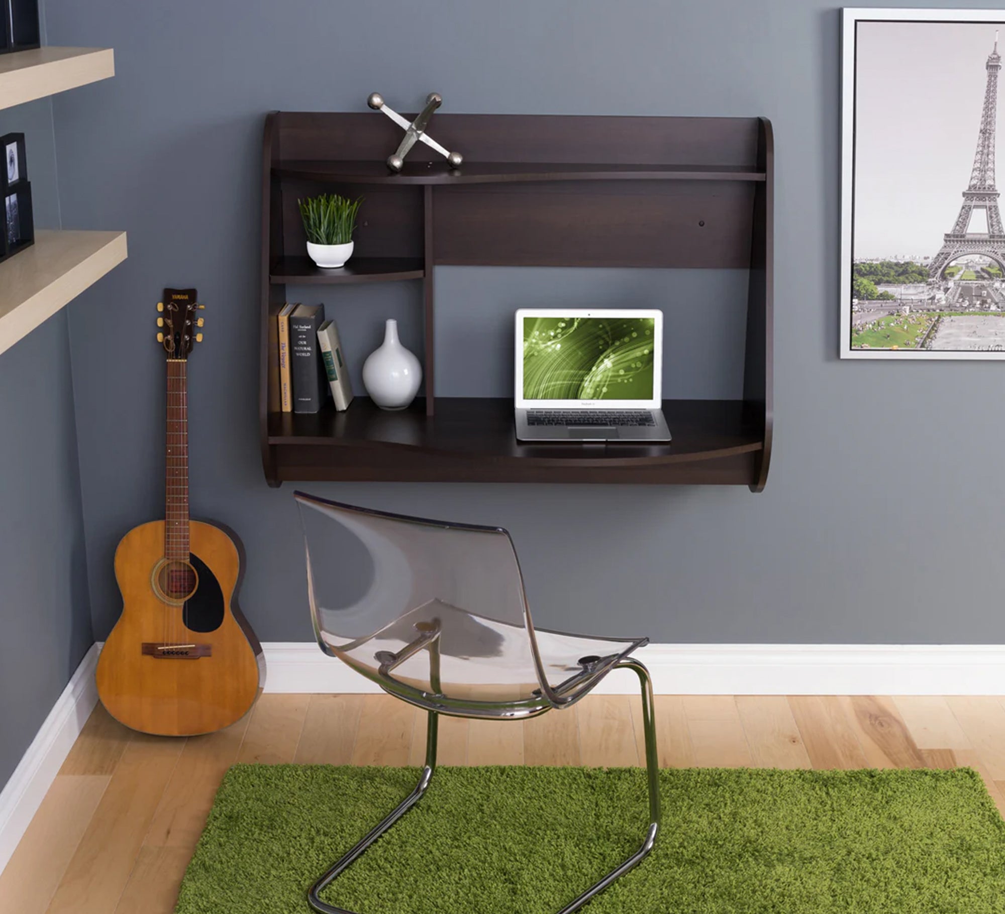 Smart brown hanging desk – Vitrine Furniture