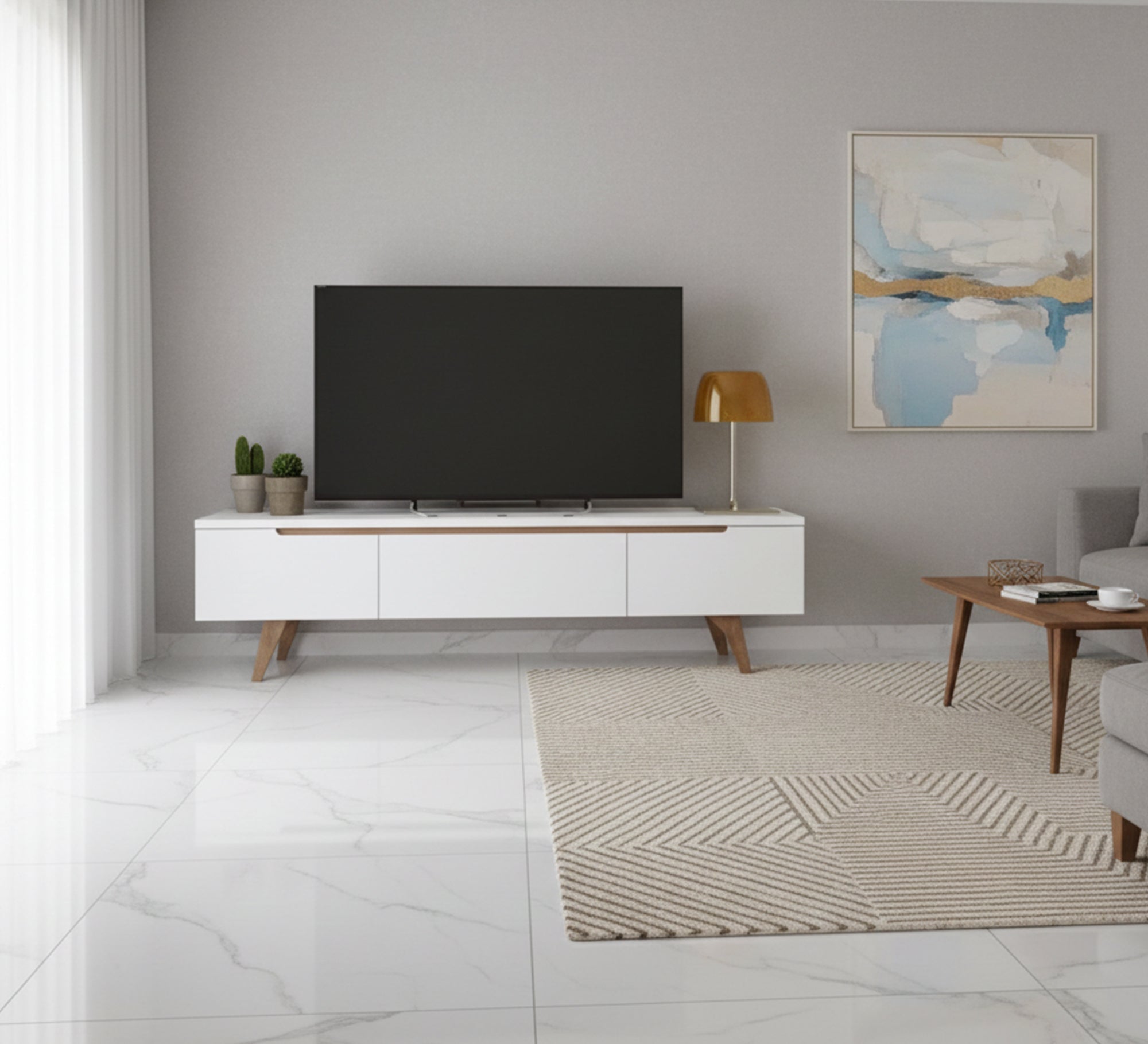 Chic Wooden TV Table | Living Room Elegance – Vitrine Furniture